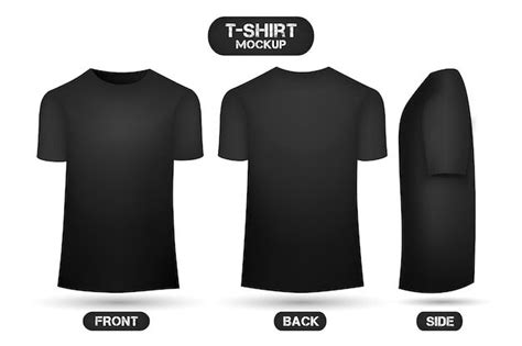 Premium Vector Plain Black T Shirt Mockup