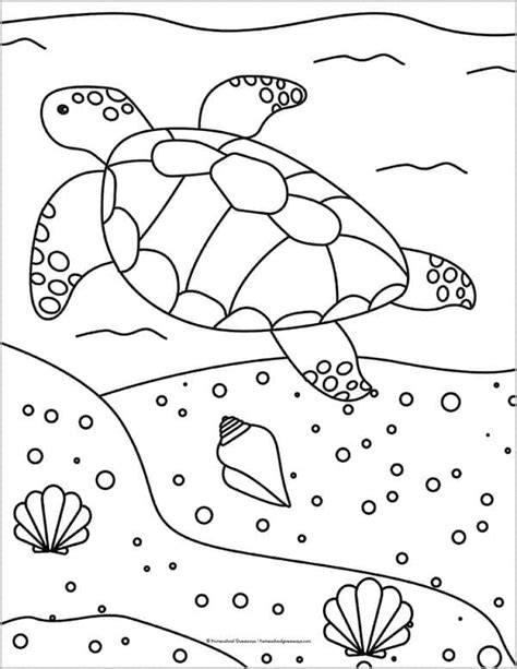 Free Printable Sea Turtle Coloring Pages Templates