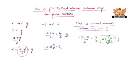 how to find rational numbers between any two given numbers youtube