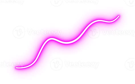 Wavy Light Glowing Neon Curved Line Png