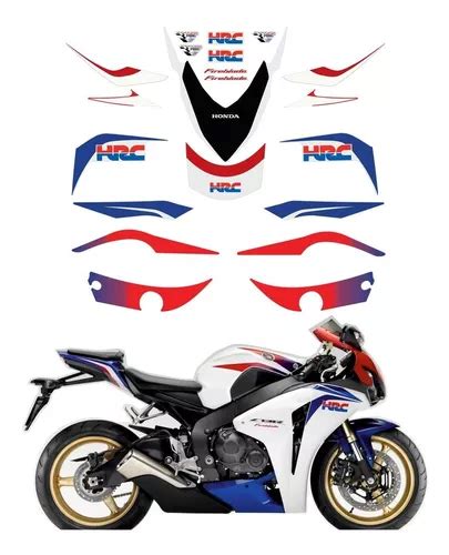 Kit Adesivos Honda Cbr 1000rr Hrc 2009 Vermelho Azul Parcelamento Sem