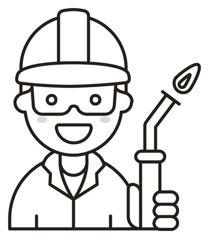 Dibujo De Trabajador De F Brica De Hombre Para Colorear Dibujos Para