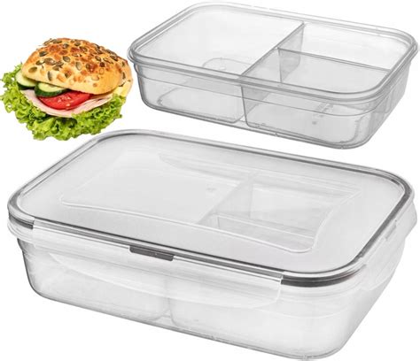 POJEMNIK DZIELONY NA ŻYWNOŚĆ LUNCH ŚNIADANIÓWKA 1L 13268225491 Allegro pl