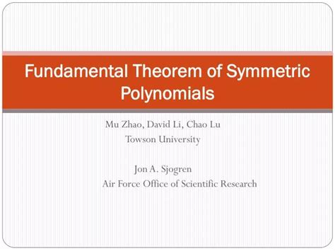 ppt fundamental theorem of symmetric polynomials powerpoint presentation id 3952160
