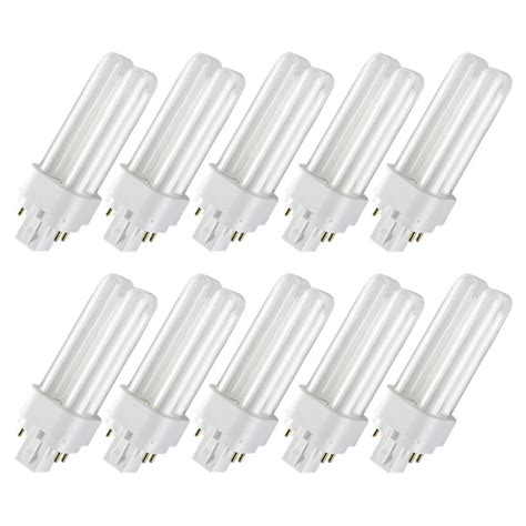 10 X Osram Dulux D E 10W 840 G24q 1 Lumilux Cool White 4P 10 Watt Ene