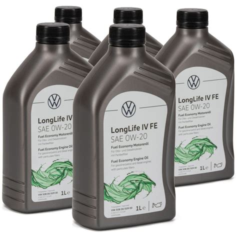 5 Liter ORIGINAL VW Motoröl Öl 0W 20 LONGLIFE IV FE 508 00 509 00