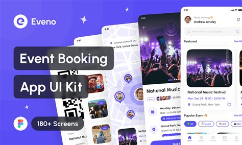 Eveno Event Booking App UI Kit Figma