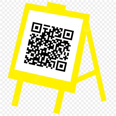 Qr Codes Clipart Vector Cartoon Yellow Painter Drawing Board Creative