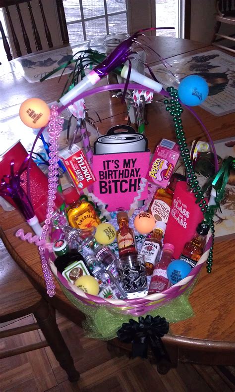 21st Birthday Basket I Want This I Love It SOMEONE MAKE THIS FOR ME