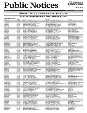 Fillable Online COURT HOUSE Public Notices Fax Email Print PdfFiller