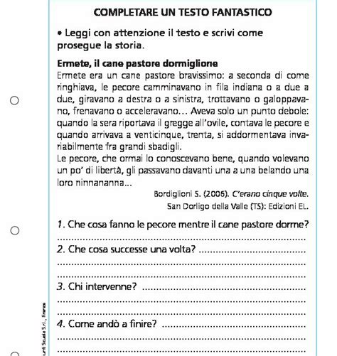 Completare Un Testo Fantastico Completare Un Testo Fantastico