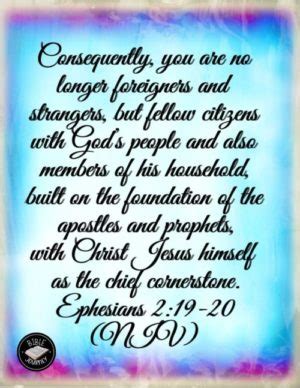 Ephesians 2 19 20 NIV Picture Bible Verse