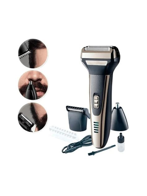 Vitrine Maquina Kemei Maquininha De Barbear Depilador Masculino 3x1
