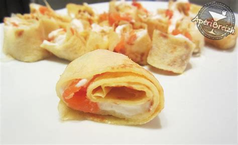 Crêpes roulées au saumon fumé Aperibreizh