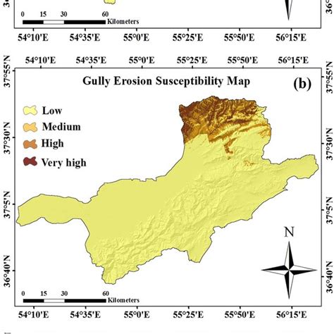 susceptibility mapping for a floods b gully erosion c and download scientific diagram