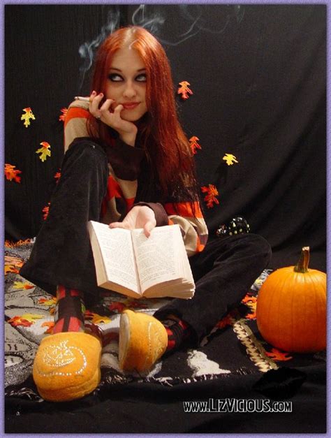 Emo Babe Liz Vicious Plays With The Pumpkins And Touches Her Pink Hard