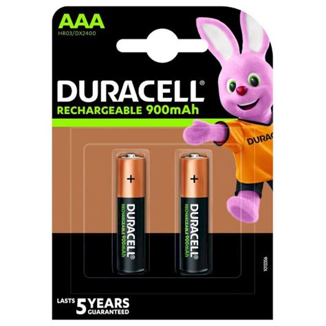 Piles Rechargeables NiMH AAA HR03 1 2V 900mAh BL2 DURACELL MEGA PILES