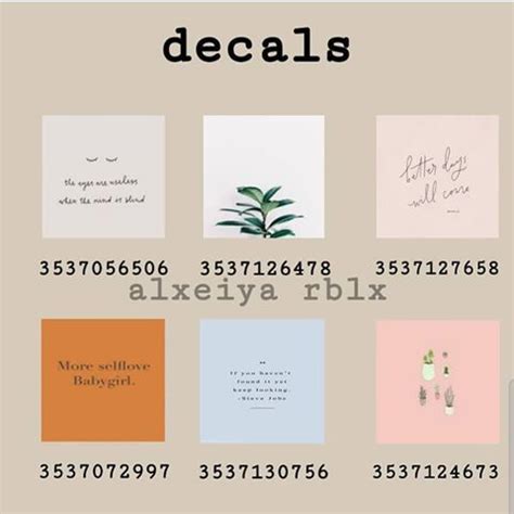 Aesthetic Decals For Bloxburg Codes