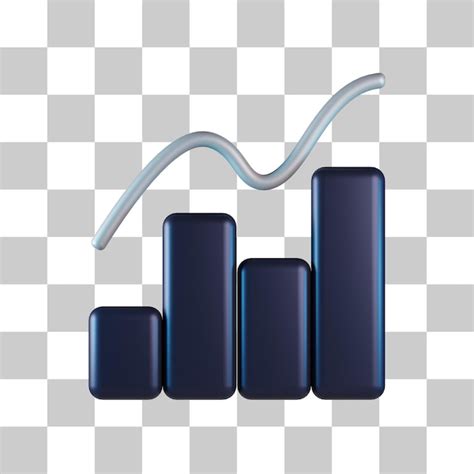 Icono de gráfico de barras 3d Archivo PSD Premium