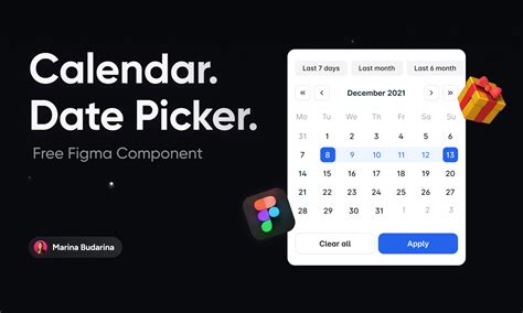 Date Picker Component Figma Community