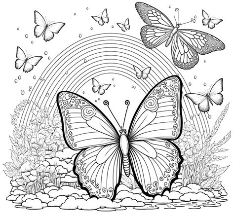 Pages De Coloriage Arc En Ciel 12 Feuilles De Coloriage Arc En Ciel