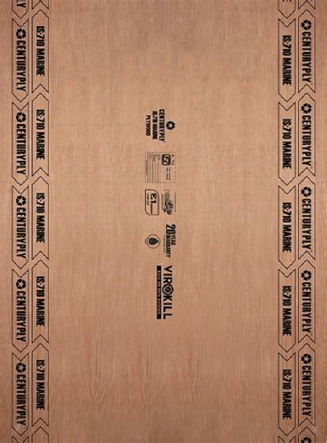 Gurjan Brown Centuryply IS 710 Marine Plywood Thickness 16MM Size