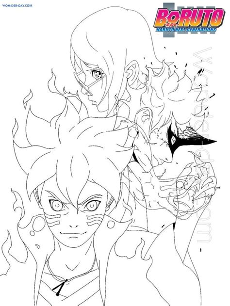 Coloriage Boruto Dessin à colorier gratuits à imprimer Coloriage