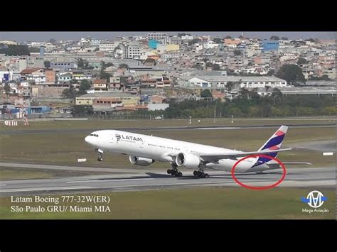 AVIÃO DA LATAM BOEING 777 QUASE BATE A CAUDA NO CHÃO DURANTE A
