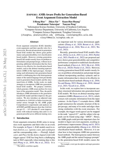 ampere amr aware prefix for generation based event argument extraction model deepai