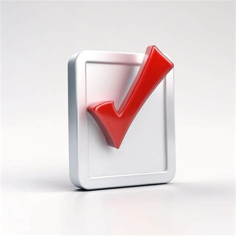 Premium Photo D Check Mark Icon