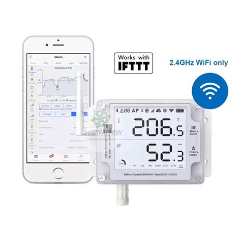 Wifi Temperature Humidity Light Data Logger Smartfarmdiy
