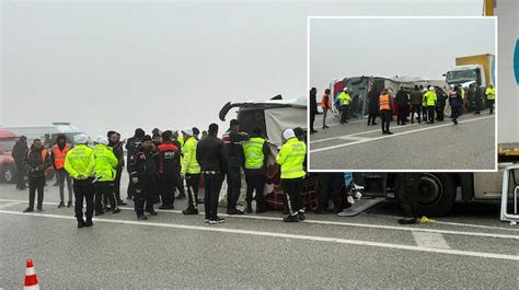 Malatya da yolcu otobüsü devrildi 4 kişi öldü 36 kişi yaralandı