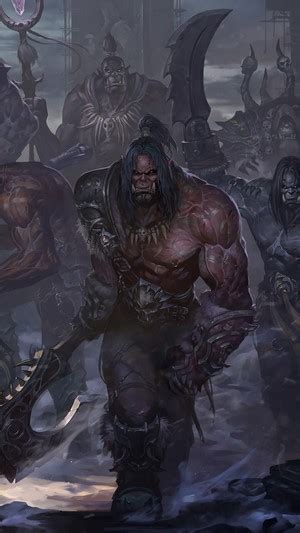 Grom Hellscream WoW The Horde Orcs Army 4k HD Phone Wallpaper