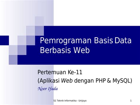 pemrograman basis data berbasis web 11