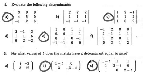 solved 1 evaluate the following determinants in2 in3 c 132