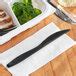 Solo Impress Individually Wrapped Heavy Weight Black Plastic Knife