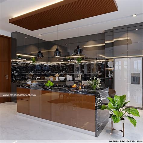 Desain Dapur Rumah Klasik Modern 3 5 Lantai Ibu TN IV Di Jakarta