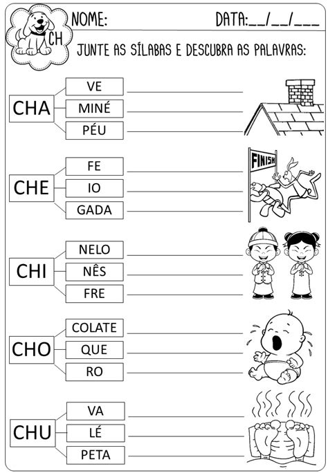ATIVIDADES CH NH E LH Criar Recriar Ensinar