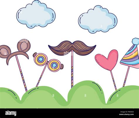 Booth Props Cartoons Stock Vector Image Art Alamy