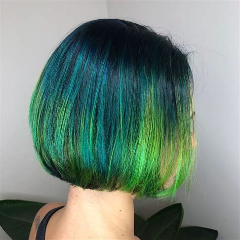 Update 147 Green Ombre Hair Short Super Hot POPPY