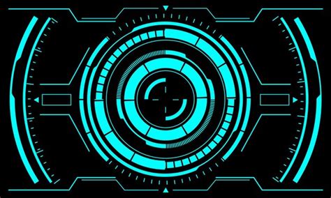 Premium Photo Hud Scifi Circle Interface Screen View Blue Geometric