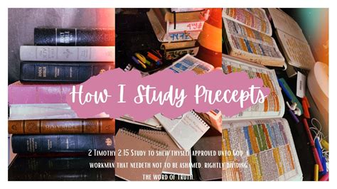 How I Study Learn Precepts Youtube