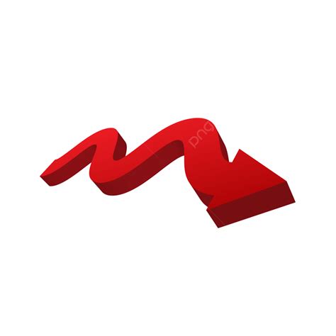 Flecha Roja En Zigzag PNG Flecha Roja Flecha 3d Dirección PNG y