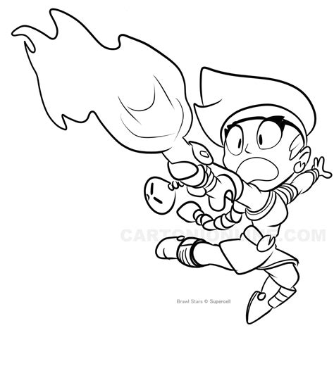Brawl Stars Kleurplaat Amber Brawl Stars Kleurplaat Dinamike Brawl
