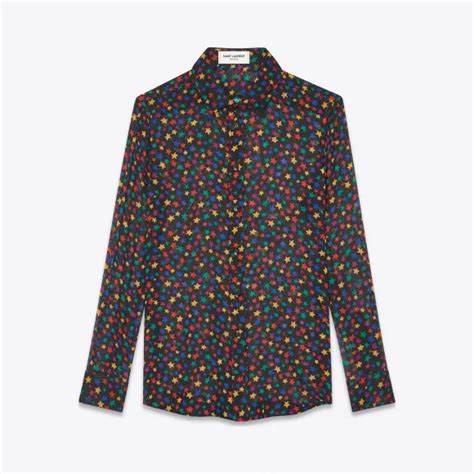 伊夫圣罗兰 Yves Saint laurent Shirt in etamine printed with Yves Sai 小迈步海淘品牌官网