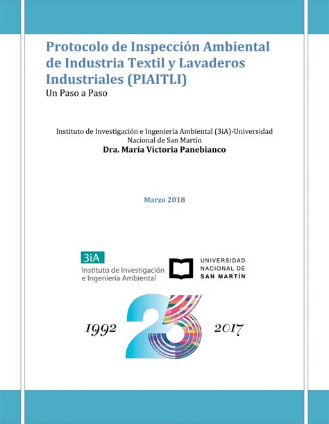 Protocolo de Inspección Ambiental de Industria Textil y Lavaderos