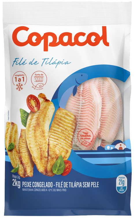 Copacol Produtos Filé de Tilápia Congelado 2Kg
