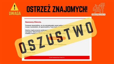 Uwaga Klienci Santandera Niebezpiecznik Pl