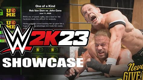 WWE 2K23 Rob Van Dam Vs John Cena Showcase Part 1 Full Match YouTube