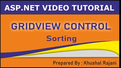 Sorting With Gridview Control In Aspnet Youtube